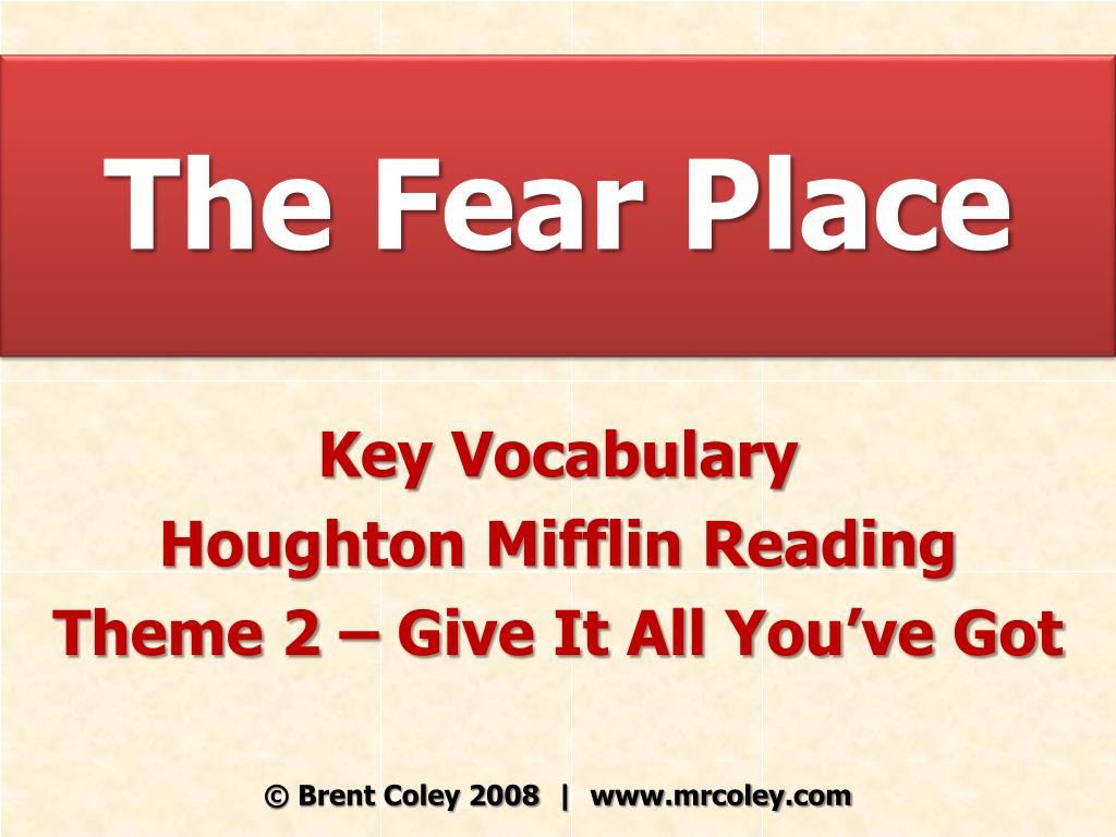 PPT - The Fear Place PowerPoint Presentation, free download - ID:266802