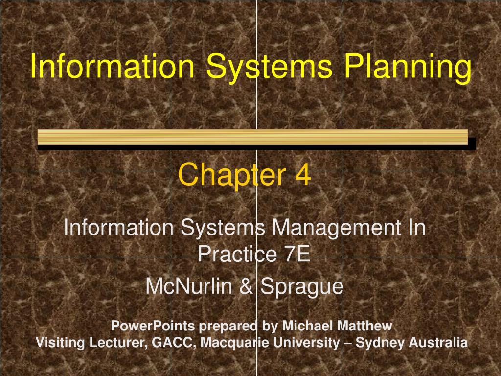PPT - Information Systems Planning PowerPoint Presentation, free ...
