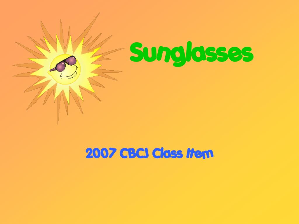 PPT - Sunglasses PowerPoint Presentation, free download - ID:270266