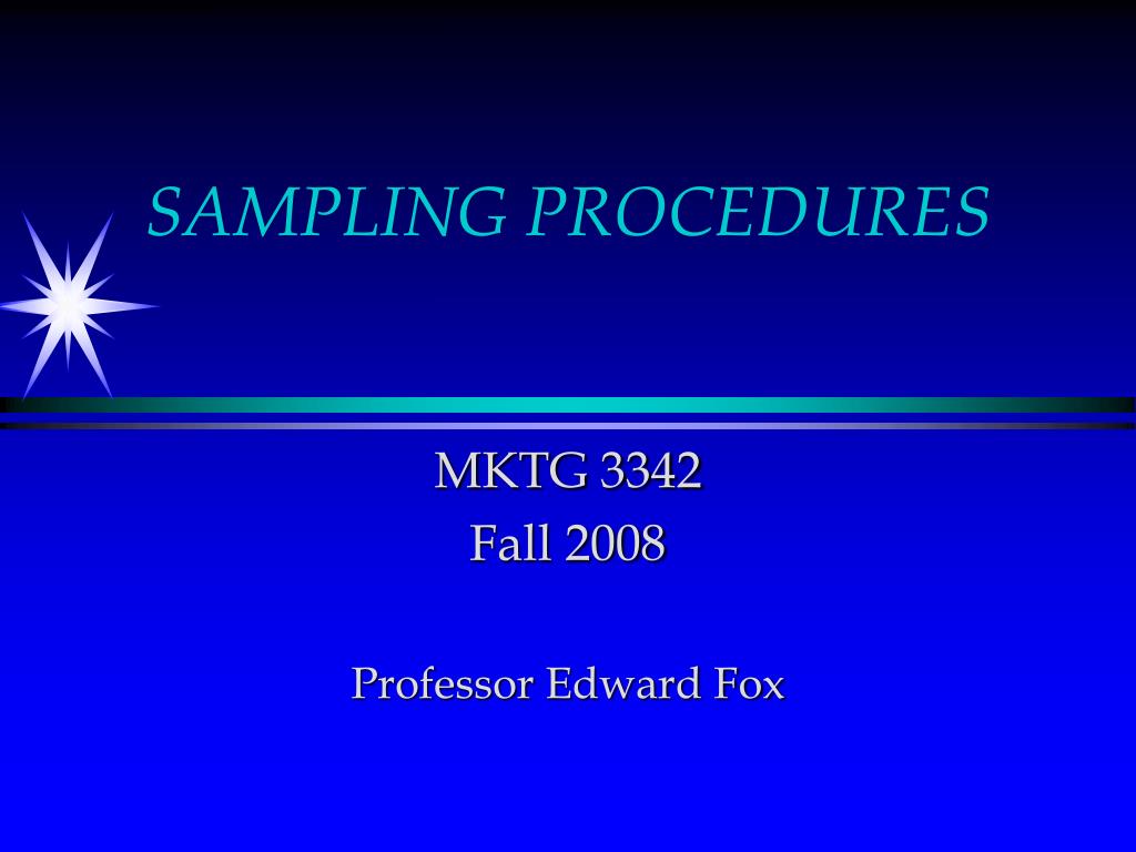 PPT - SAMPLING PROCEDURES PowerPoint Presentation, free download - ID ...