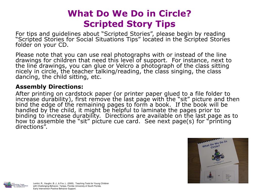 PPT - What Do We Do in Circle? Scripted Story Tips PowerPoint ...