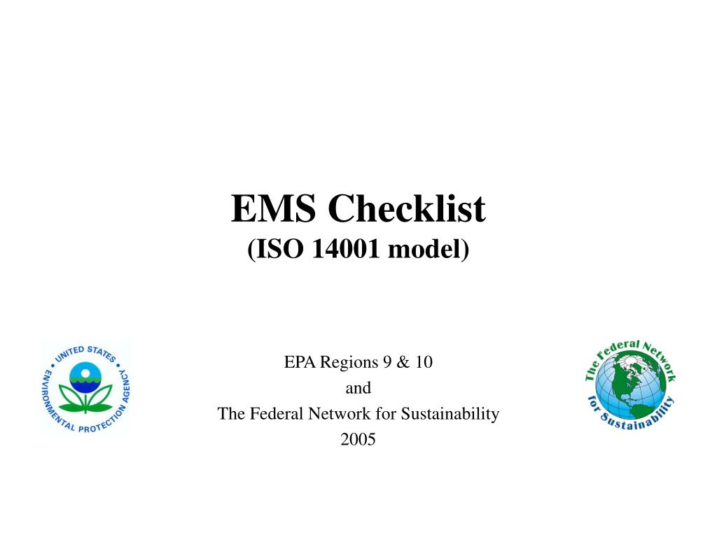 PPT - EMS Checklist (ISO 14001 model) PowerPoint Presentation, free ...