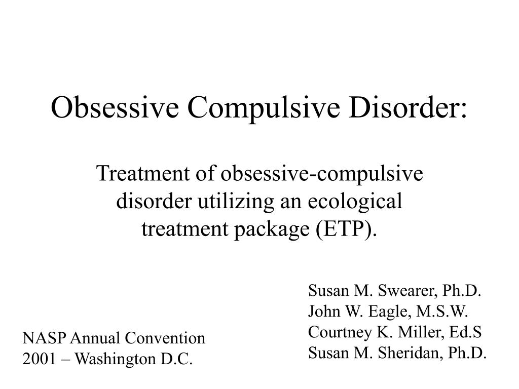 PPT - Obsessive Compulsive Disorder: PowerPoint Presentation, free ...