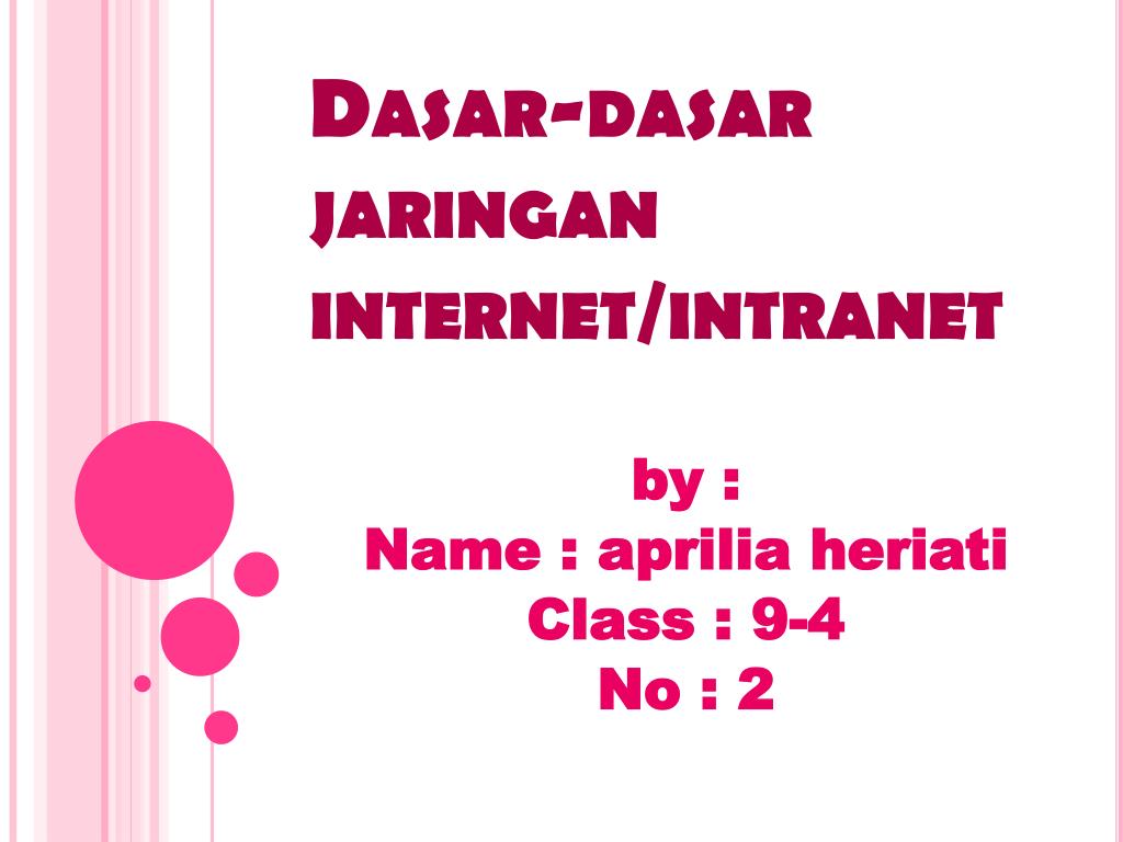 PPT - Memahami dasar-dasar jaringan internet dan intranet PowerPoint ...