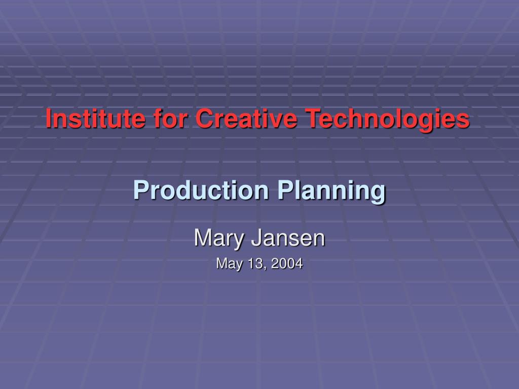 PPT - Production Planning PowerPoint Presentation, free download - ID:27578