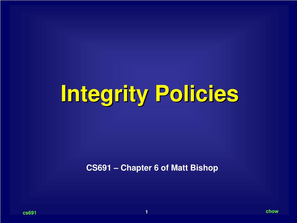 PPT - Integrity Policies PowerPoint Presentation, free download - ID:276815