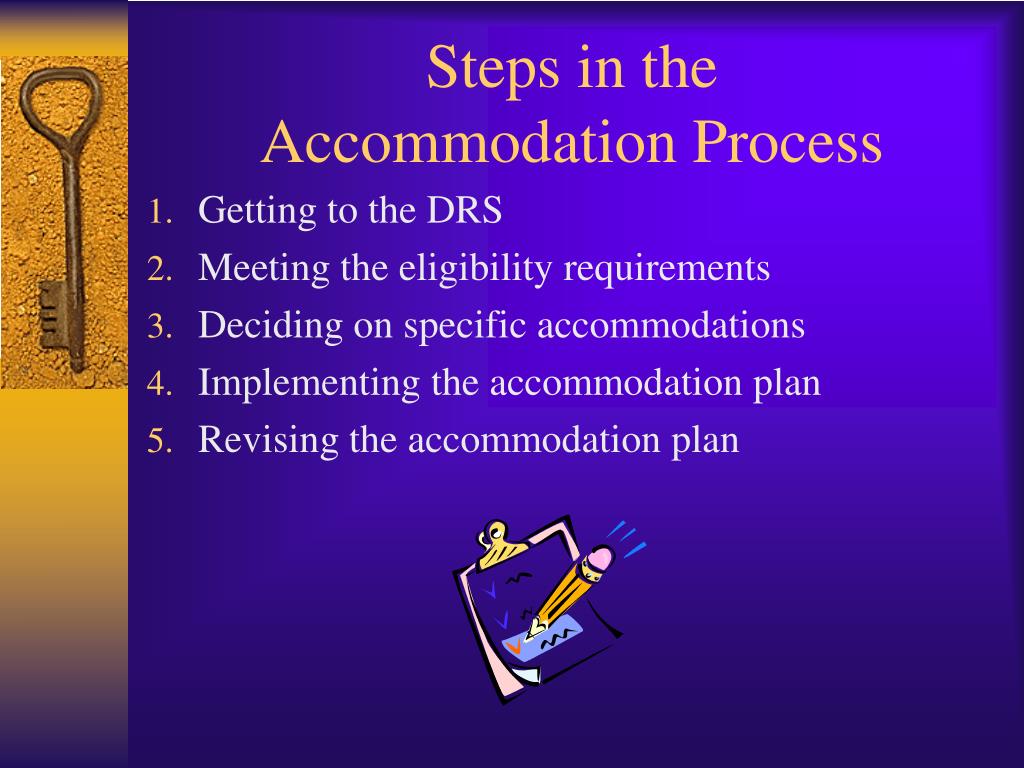 PPT - Steps in the Accommodation Process PowerPoint Presentation, free ...