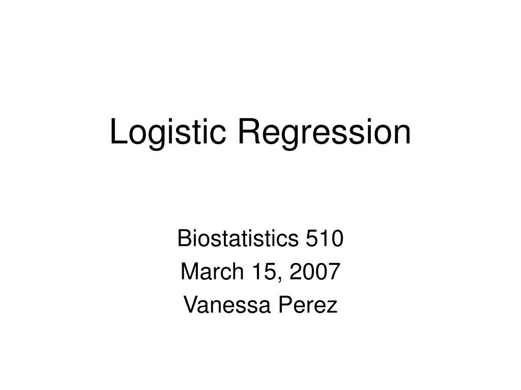PPT - Logistic Regression PowerPoint Presentation, free download - ID ...