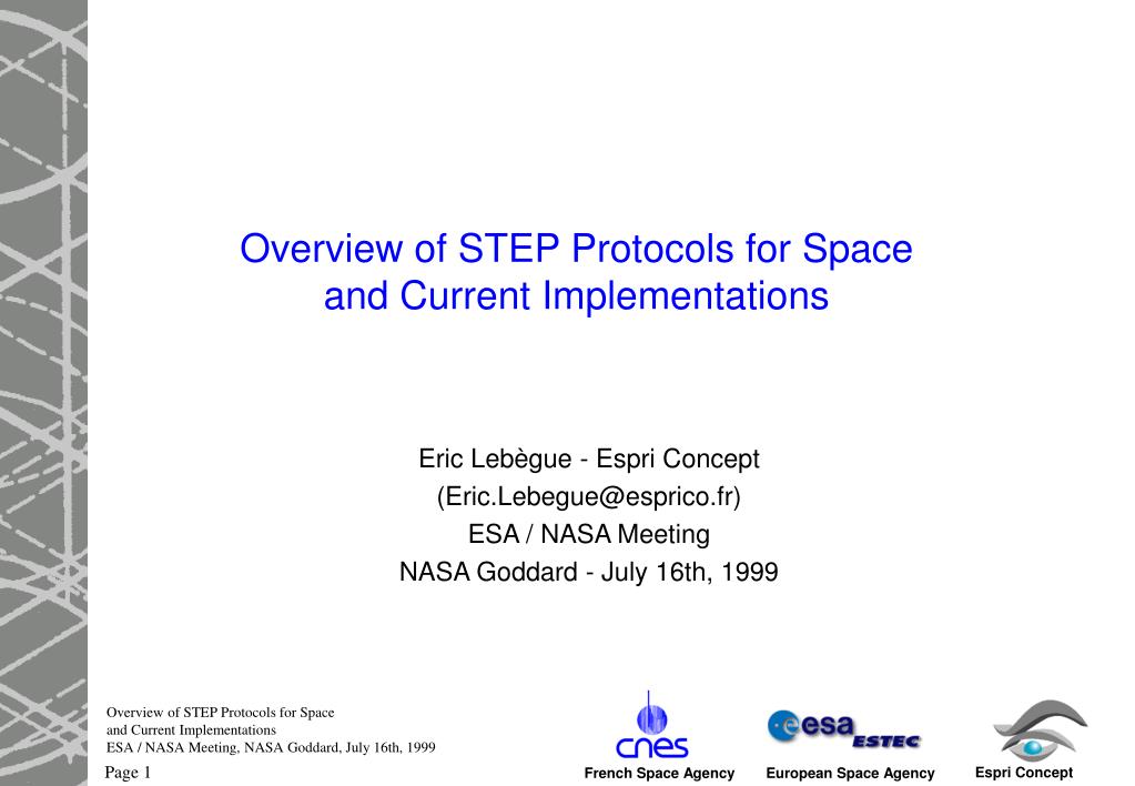 PPT - Overview of STEP Protocols for Space and Current Implementations ...