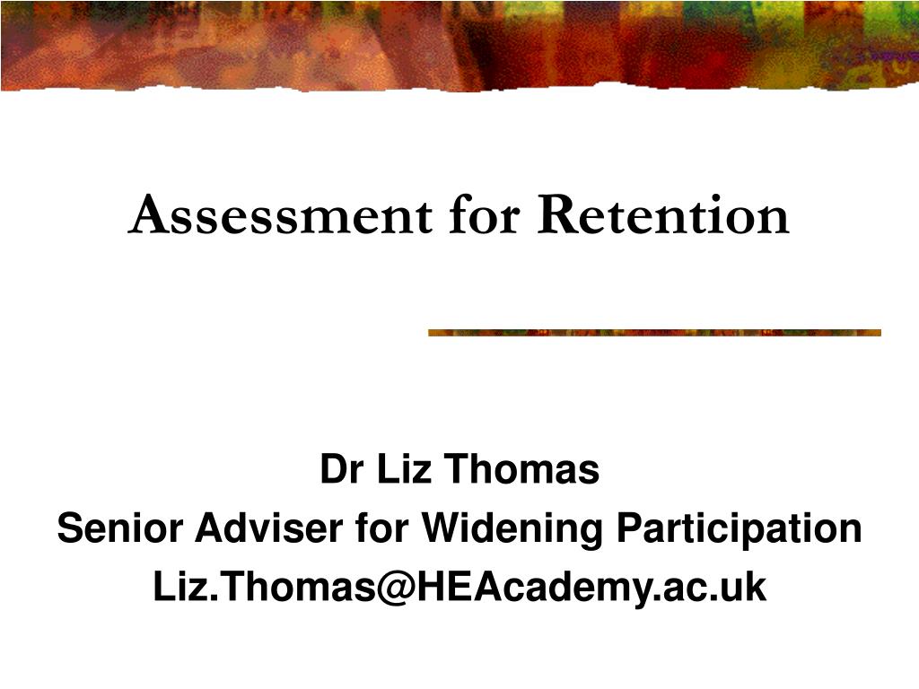 PPT - Assessment for Retention PowerPoint Presentation, free download ...