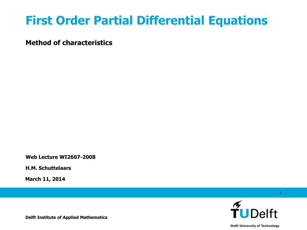 PPT - First Order Partial Differential Equations PowerPoint Presentation - ID:285859
