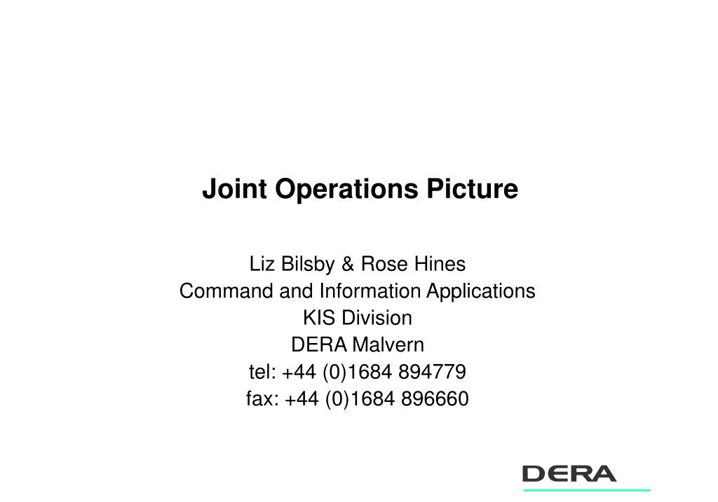 PPT - Joint Operations Picture PowerPoint Presentation, free download ...