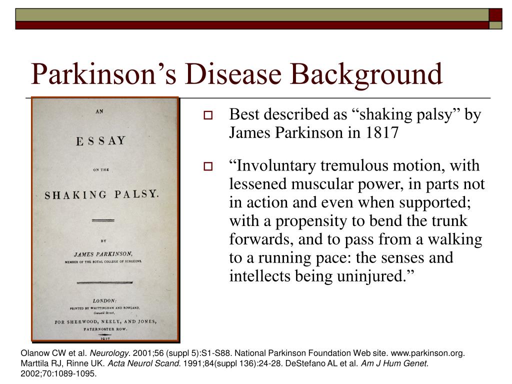 PPT - Parkinson’s Disease Background PowerPoint Presentation, free ...