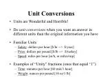 PPT - Unit Conversions PowerPoint Presentation, free download - ID:2146406