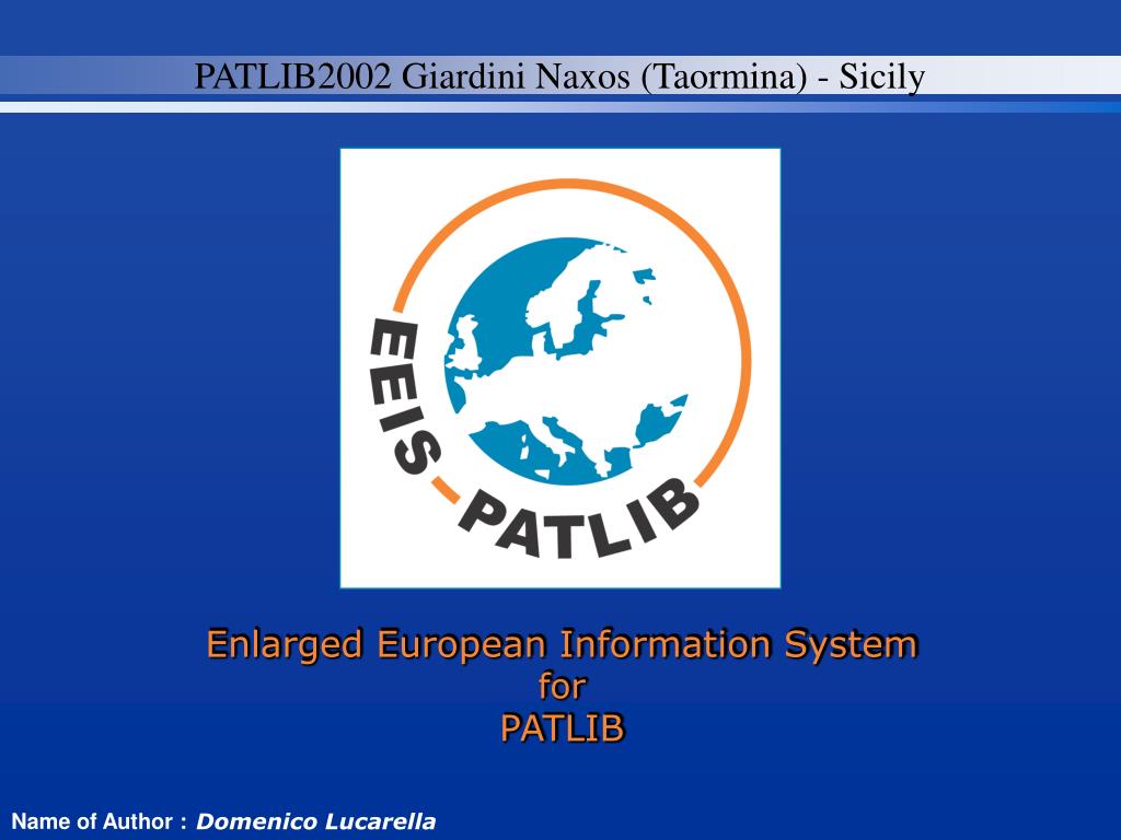 PPT - Enlarged European Information System for PATLIB PowerPoint ...
