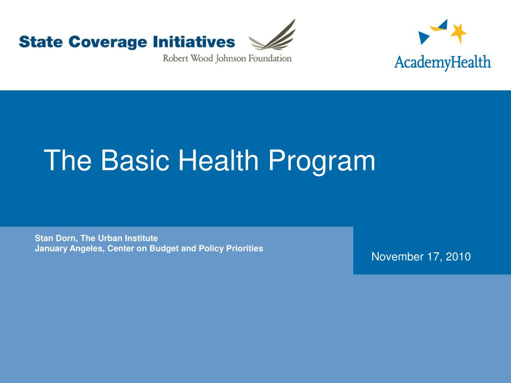 PPT - The Basic Health Program PowerPoint Presentation, free download ...