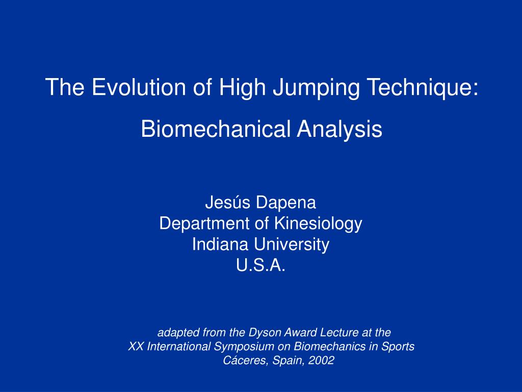 PPT - The Evolution of High Jumping Technique: Biomechanical Analysis ...