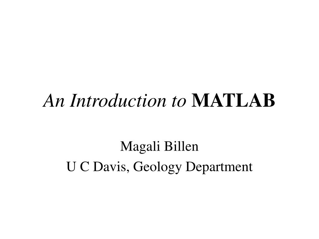 PPT - An Introduction to MATLAB PowerPoint Presentation, free download ...