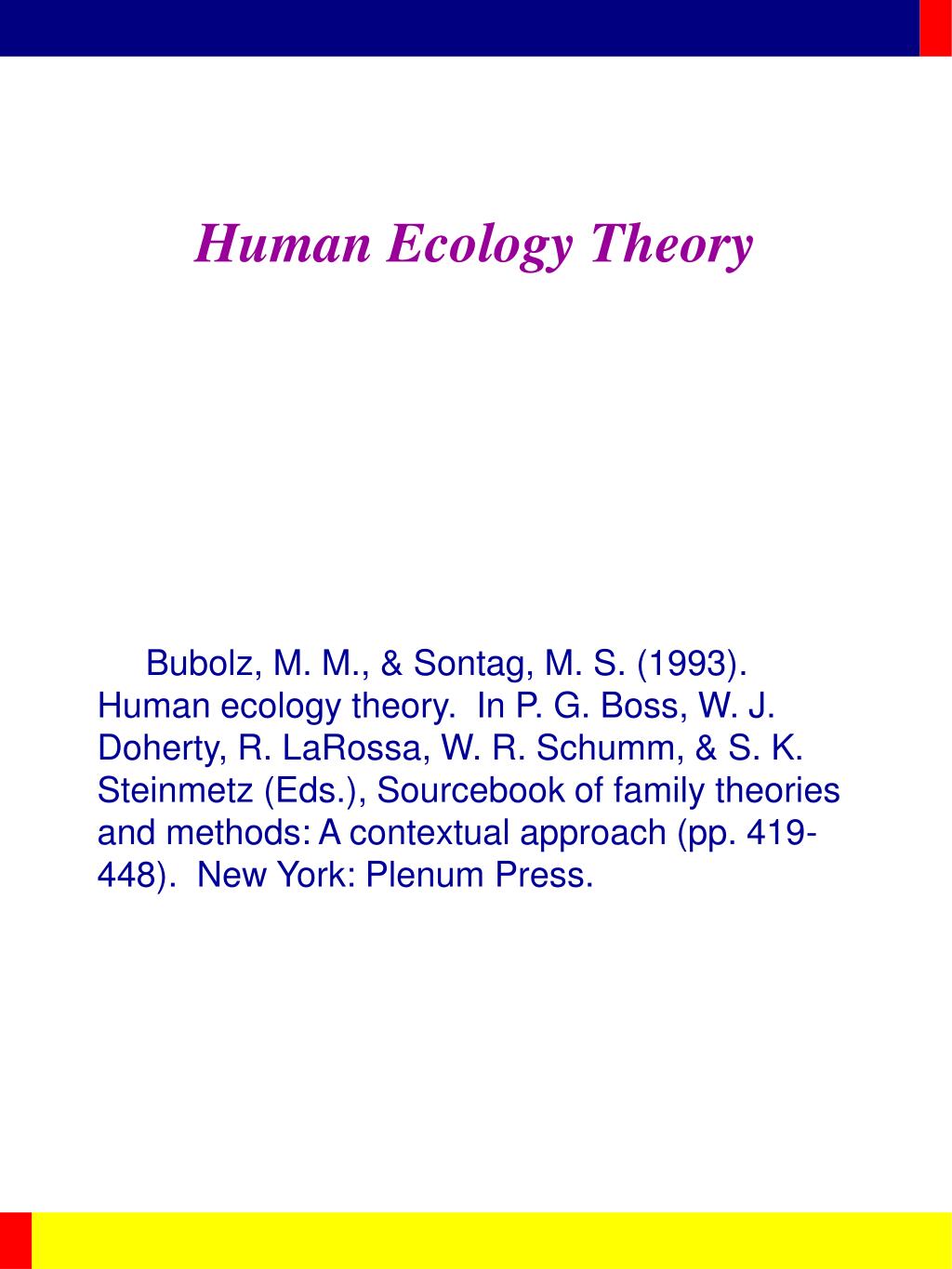 PPT - Human Ecology Theory PowerPoint Presentation, free download - ID ...