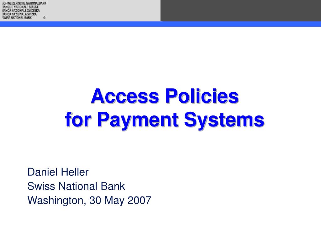 PPT - Access Policies for Payment Systems PowerPoint Presentation, free ...