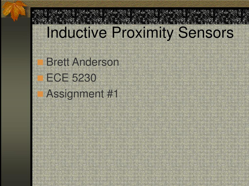 PPT - Inductive Proximity Sensors PowerPoint Presentation, free ...