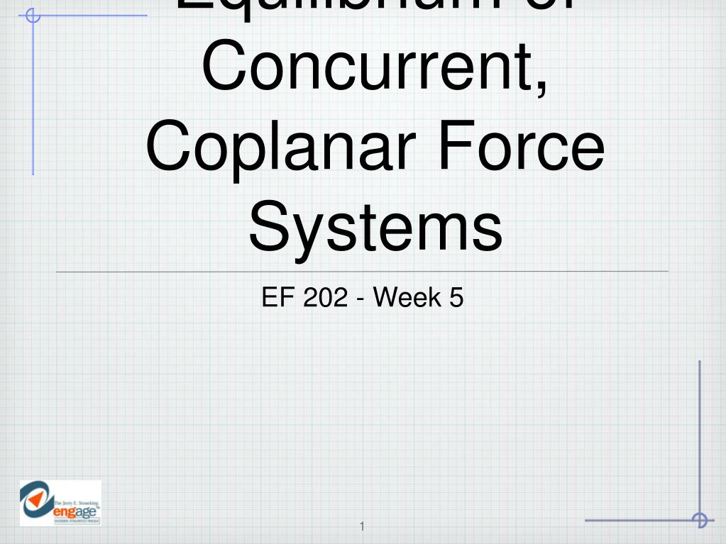 PPT - Equilibrium of Concurrent, Coplanar Force Systems PowerPoint ...