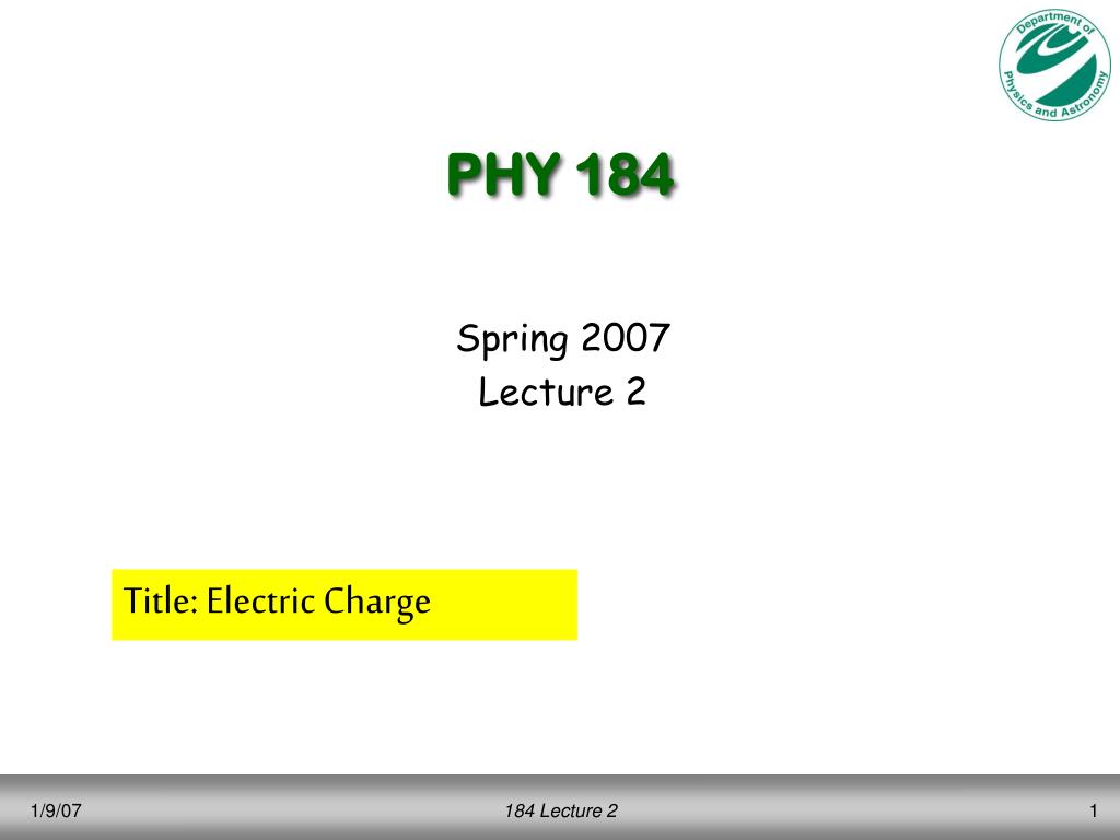 PPT - PHY 184 PowerPoint Presentation, free download - ID:296913