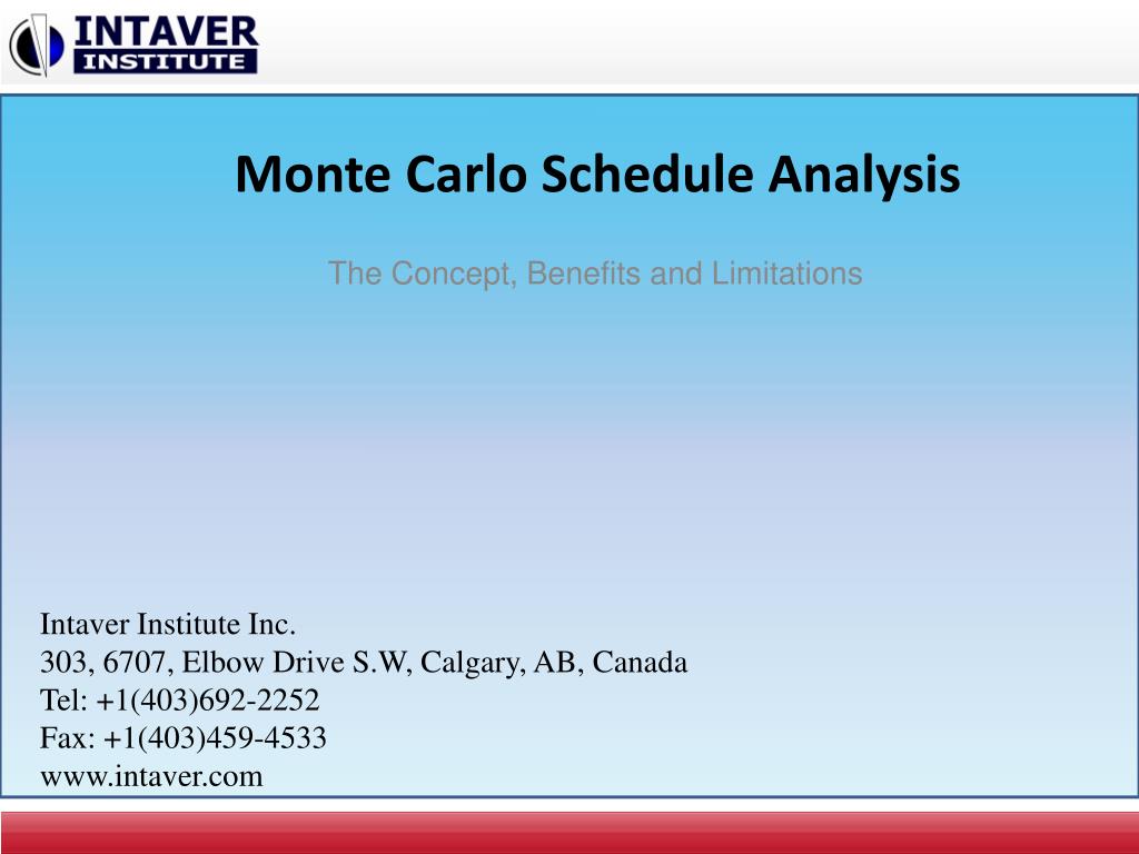 PPT - Monte Carlo Schedule Analysis PowerPoint Presentation, free ...