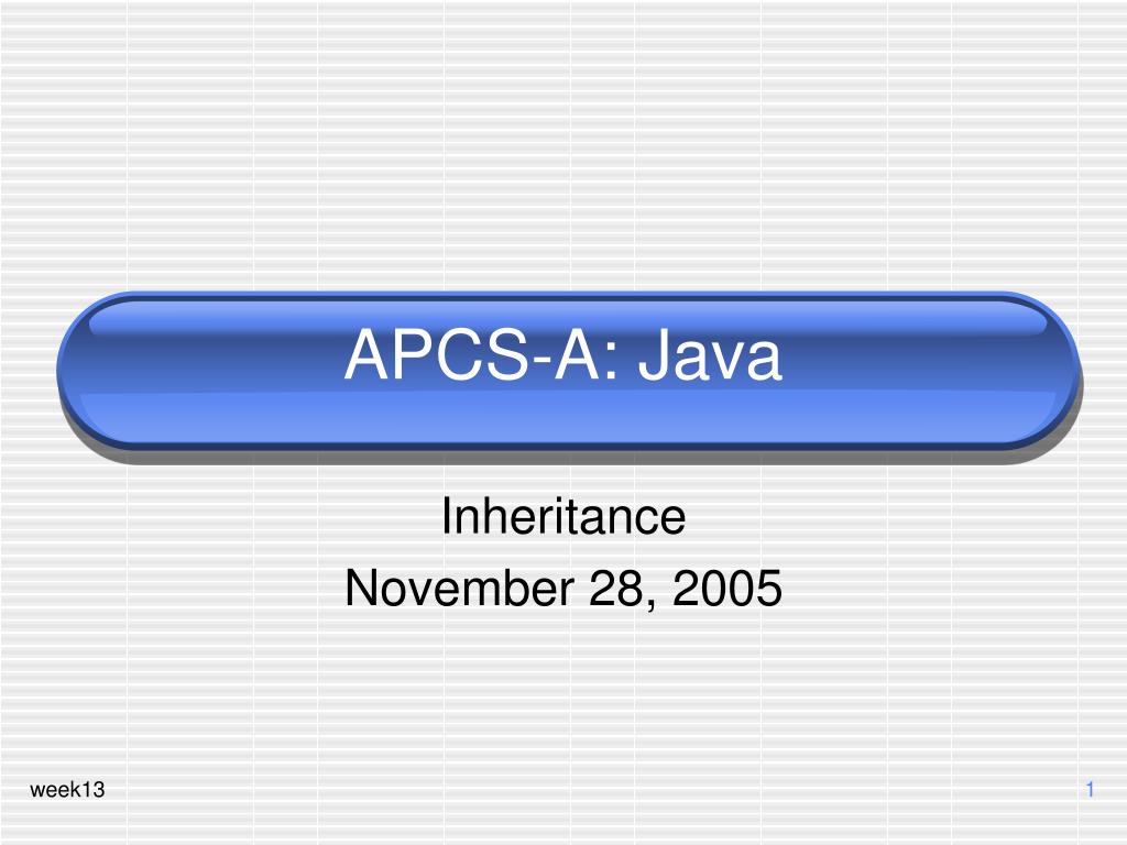 PPT - APCS-A: Java PowerPoint Presentation, free download - ID:299467