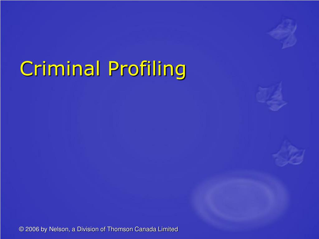 PPT - Criminal Profiling PowerPoint Presentation, free download - ID:299560