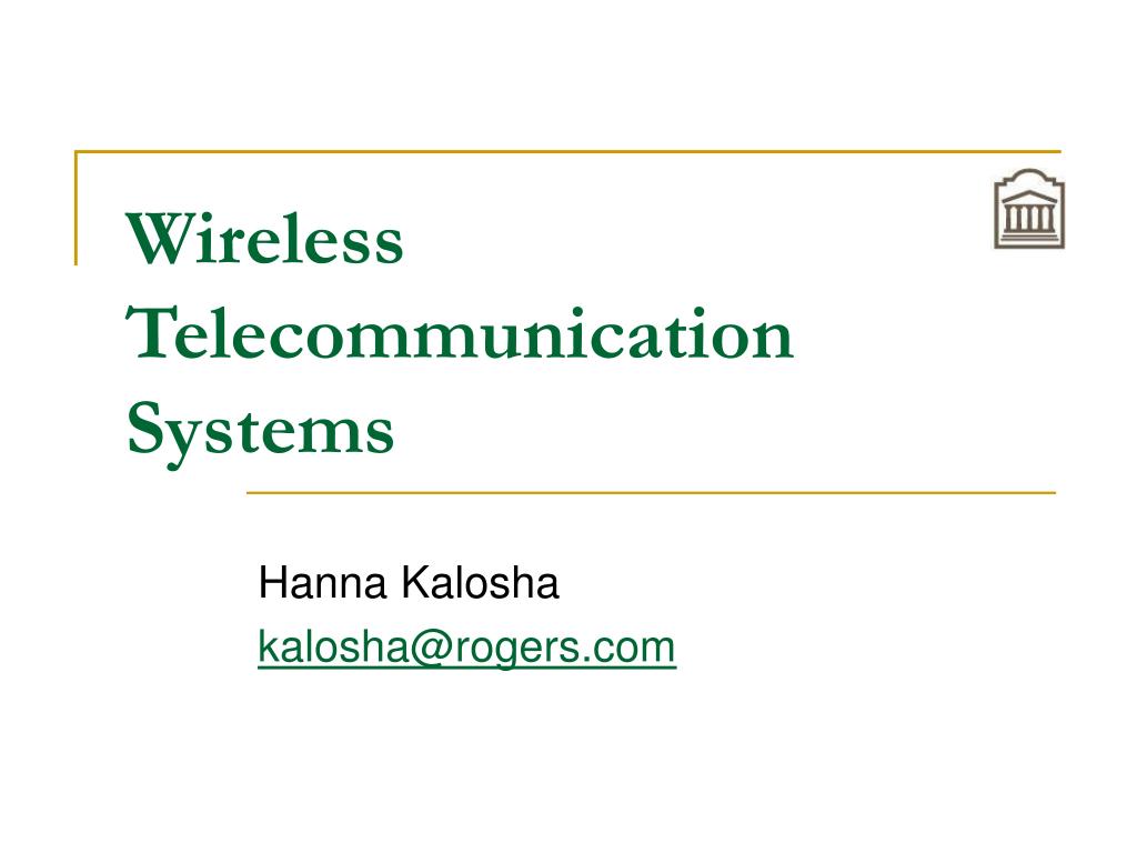 PPT - Wireless Telecommunication Systems PowerPoint Presentation, free ...
