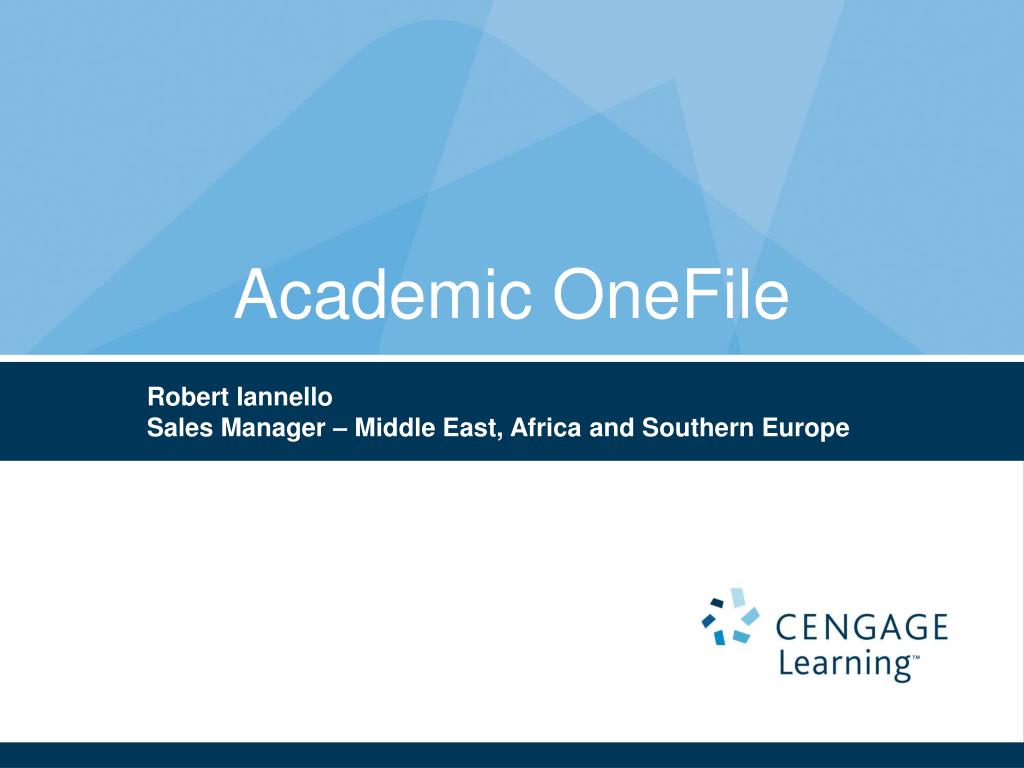 PPT - Academic OneFile PowerPoint Presentation, free download - ID:299689