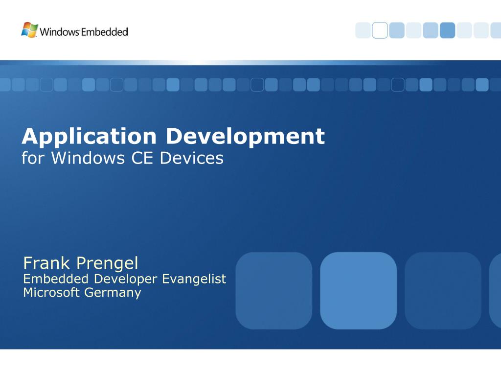 PPT - Application Development for Windows CE Devices PowerPoint ...