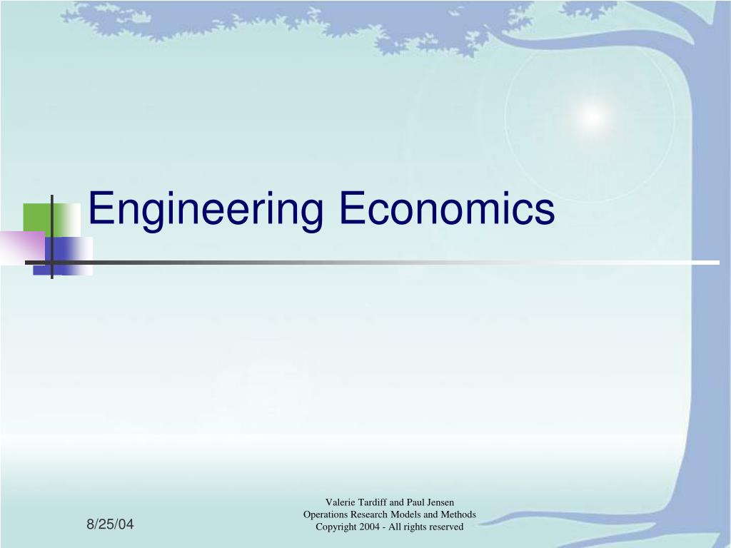 PPT - Engineering Economics PowerPoint Presentation, free download - ID ...