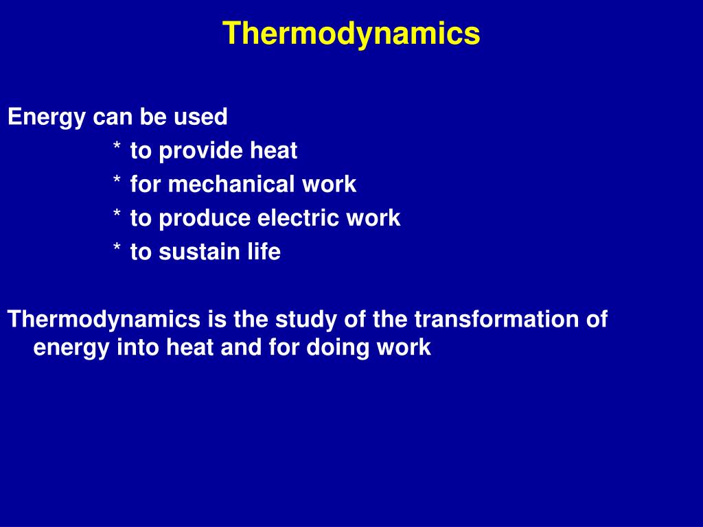 PPT - Thermodynamics PowerPoint Presentation, free download - ID:305161