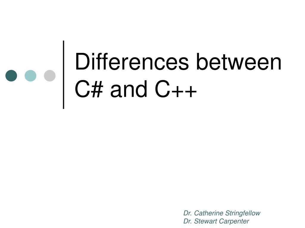 PPT - Differences between C# and C++ PowerPoint Presentation, free ...