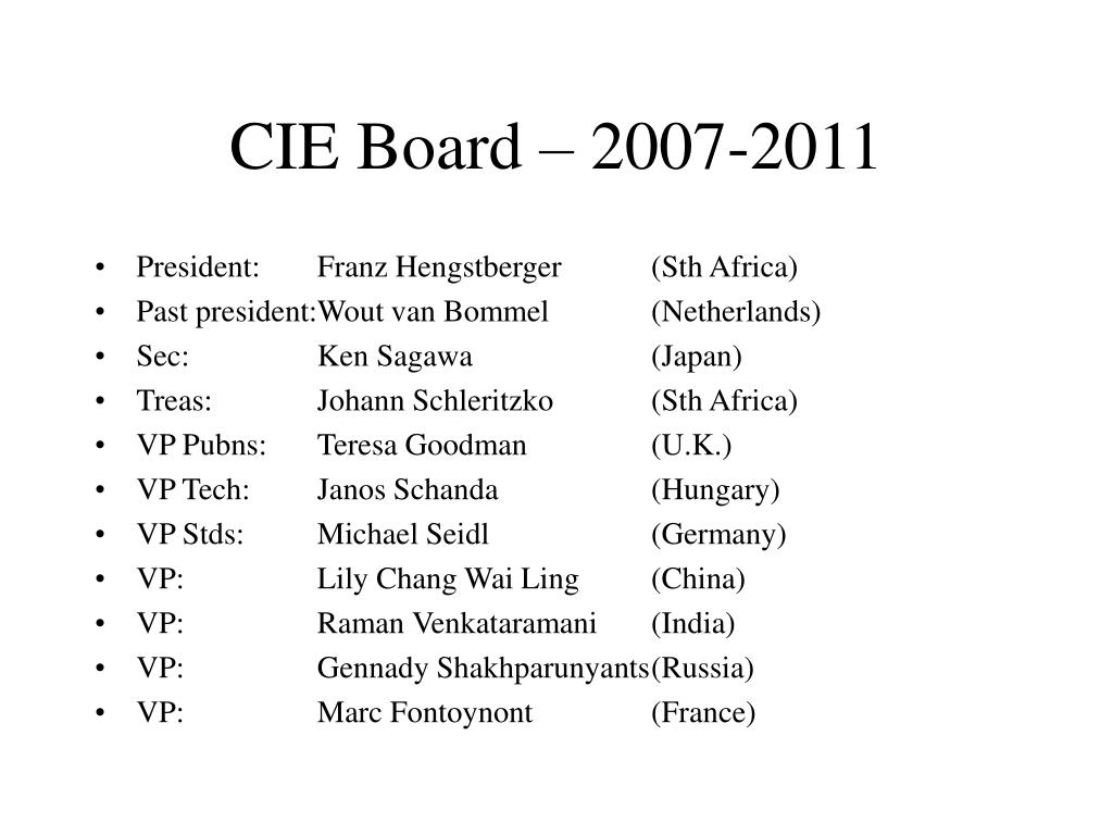 PPT - CIE Board – 2007-2011 PowerPoint Presentation, free download - ID ...