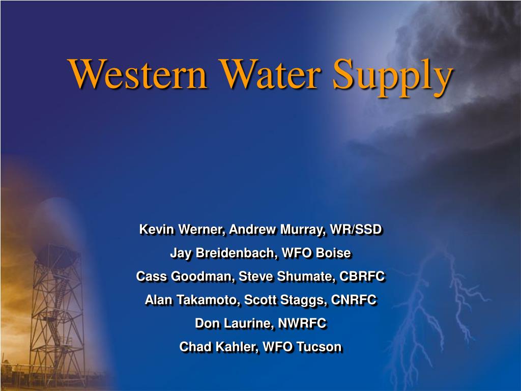 PPT - Western Water Supply PowerPoint Presentation, free download - ID ...