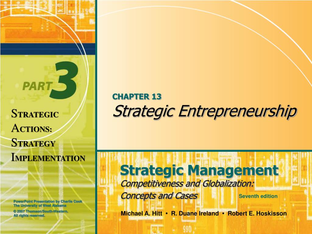 PPT - CHAPTER 13 Strategic Entrepreneurship PowerPoint Presentation ...