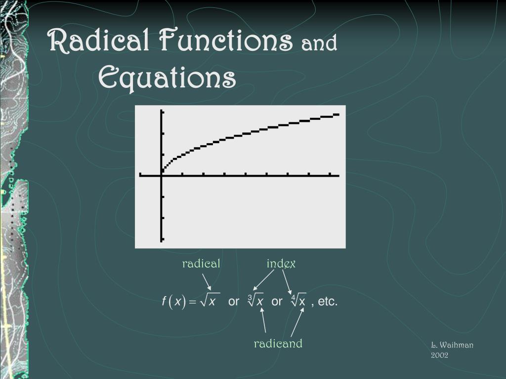 PPT - Radical Functions and Equations PowerPoint Presentation, free ...