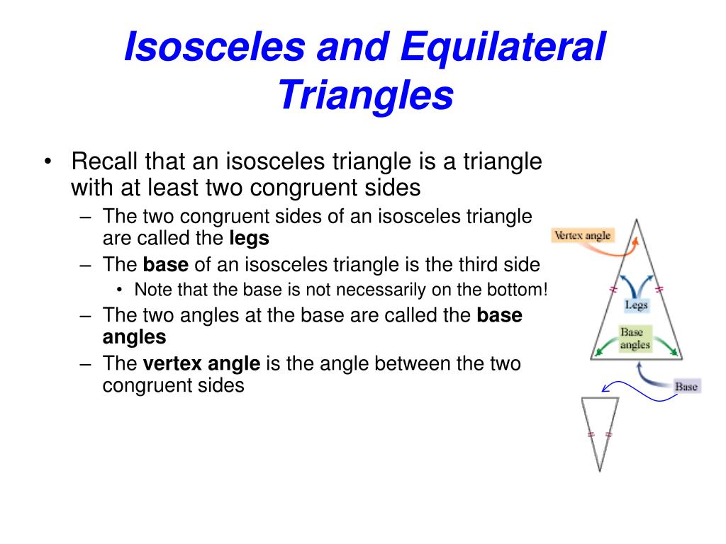 PPT - Isosceles and Equilateral Triangles PowerPoint Presentation, free ...