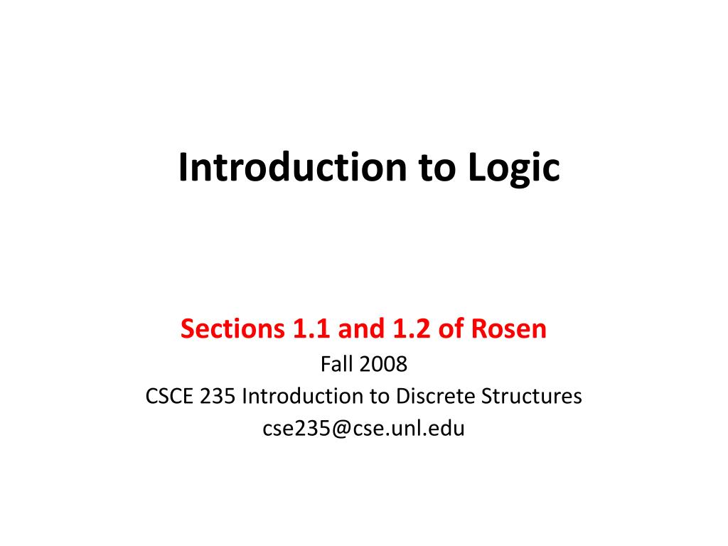 PPT - Introduction to Logic PowerPoint Presentation, free download - ID ...