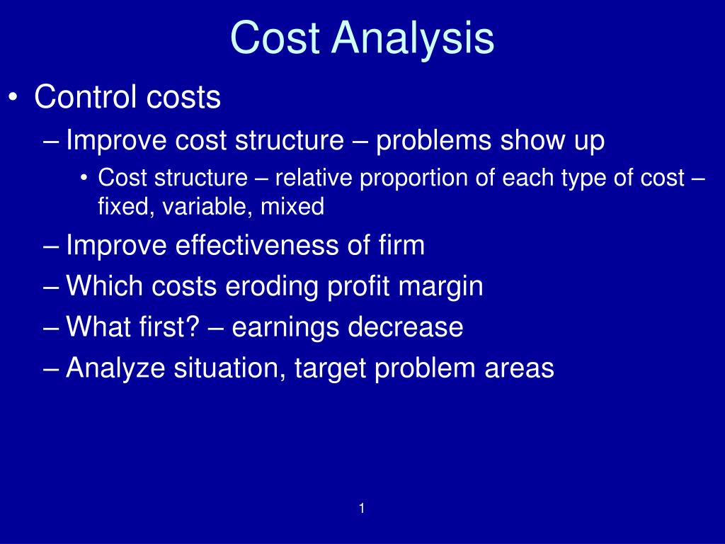 PPT - Cost Analysis PowerPoint Presentation, free download - ID:309246