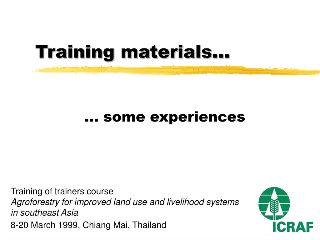 PPT - Training materials... PowerPoint Presentation, free download - ID ...