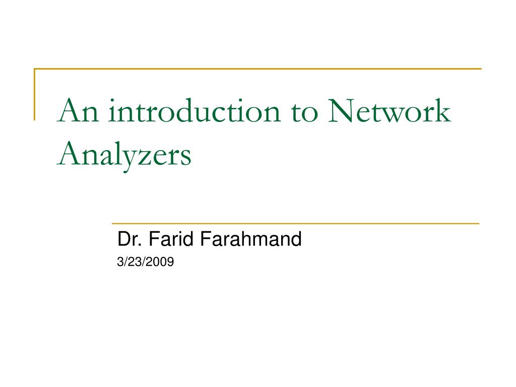 PPT - An introduction to Network Analyzers PowerPoint Presentation ...