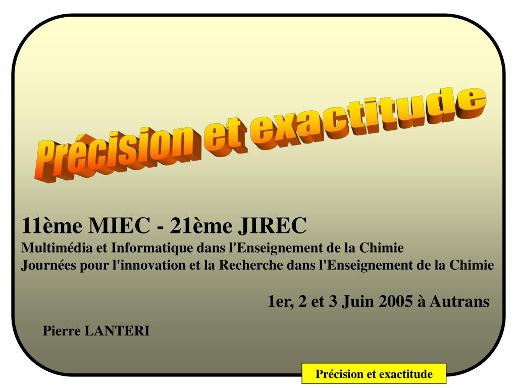 PPT - Précision et exactitude PowerPoint Presentation, free download ...