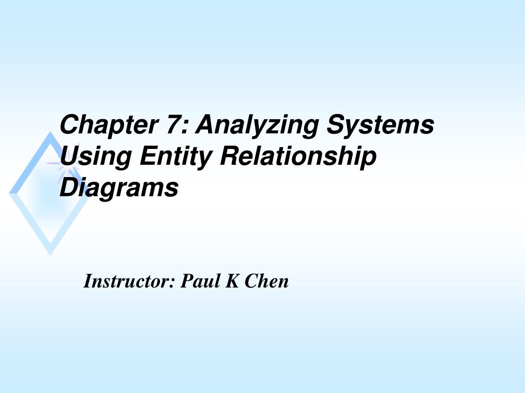 PPT - Chapter 7: Analyzing Systems Using Entity Relationship Diagrams ...