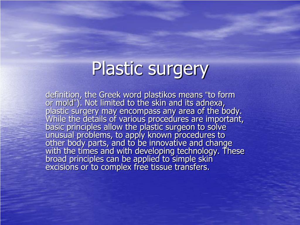 PPT - Plastic surgery PowerPoint Presentation, free download - ID:313157