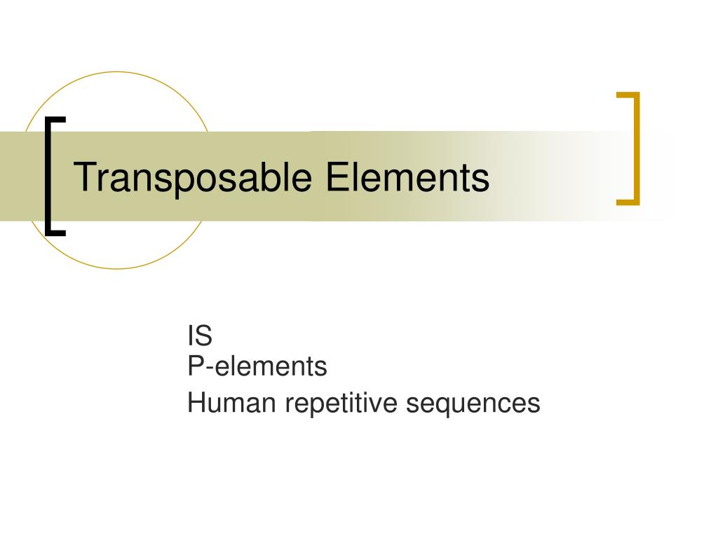 PPT - Transposable Elements PowerPoint Presentation, free download - ID ...