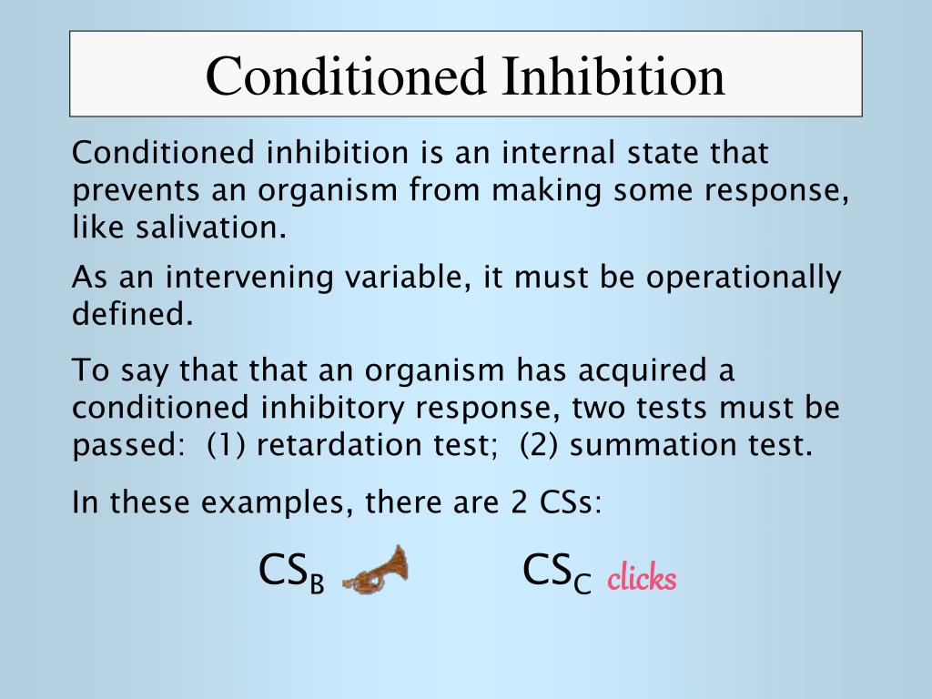 PPT - Conditioned Inhibition PowerPoint Presentation, free download ...